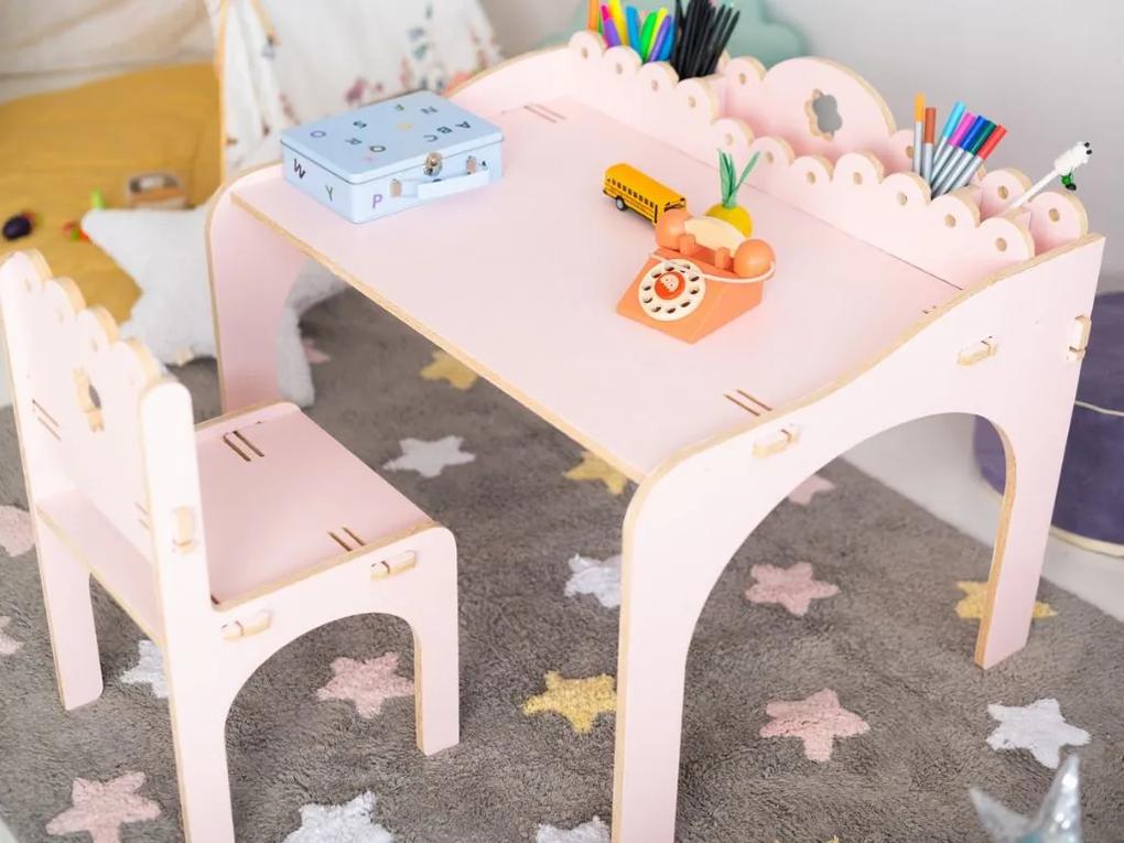 Myminihome Dětský stolek EMMA s pastelkovníky Zvolte barvu: Béžová