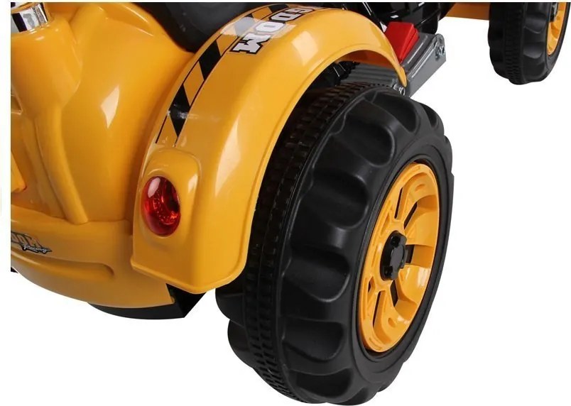 LEAN CARS Elektrický traktor s bagrem oranžový