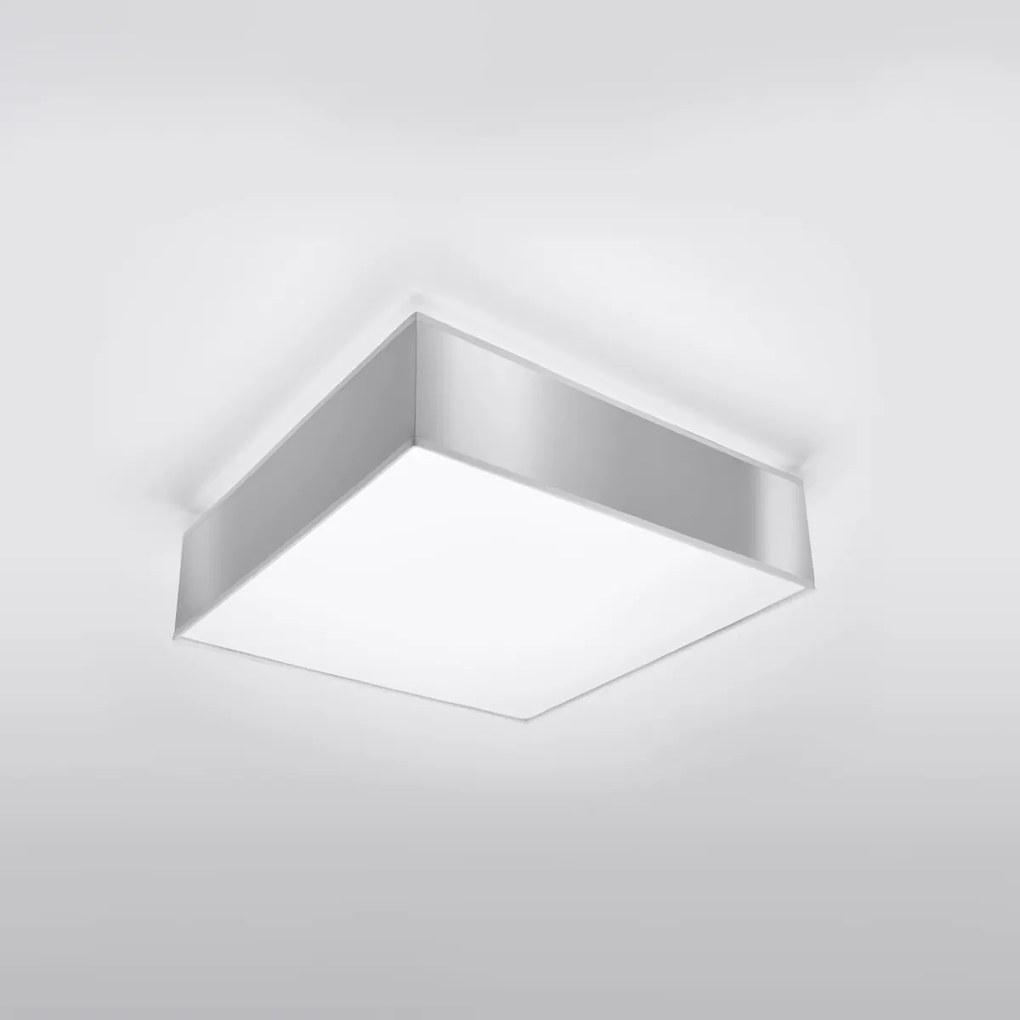 Stropní svítidlo Horus, 1x šedé plastové stínítko, (bílý plast), (35 cm)