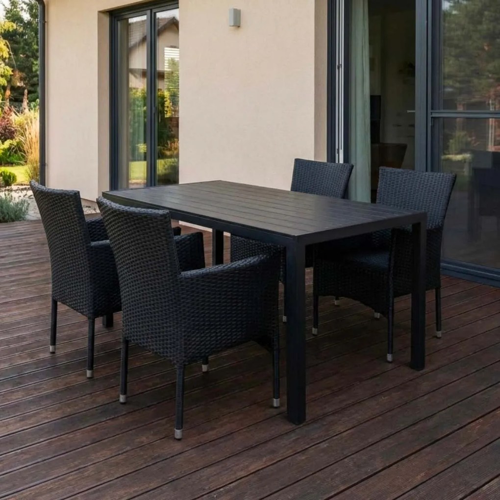 Vikio Zahradní jídelní set pro 4 osoby DT257-140 antracit