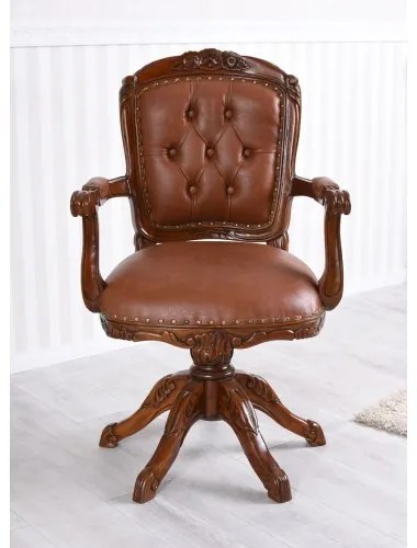 VINTAGE LEATHER PRESIDENT CHAIR
