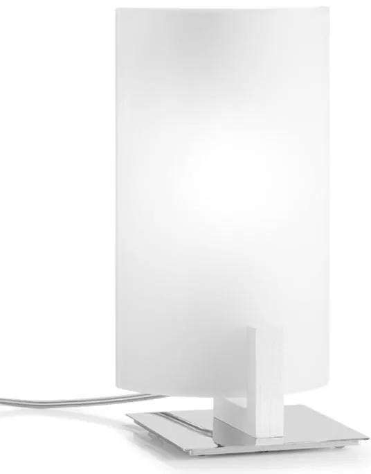 Linealight 90192 Wood, italská stolní lampa 1x42W E14, bílé dřevo/bílé sklo, 28cm