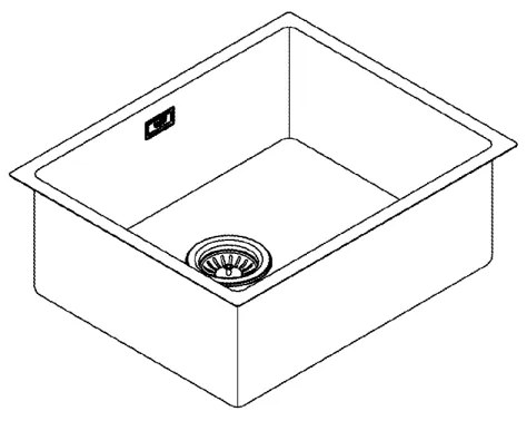 GROHE 31574SD1 - Kuchyňský dřez K700U 550 x 450 mm nerez