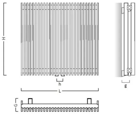 Instalprojekt Koupelnový radiátor AFRO NEW Barva radiátoru - Bílá, Rozměr radiátoru - 400 x 1200 mm, výkon 893 W - RADAFR401235
