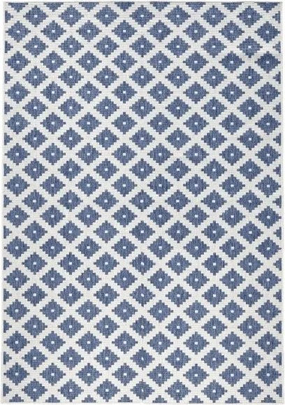 200x290 Kusový koberec Twin-Wendeteppiche 103128 blau creme – na ven i na d