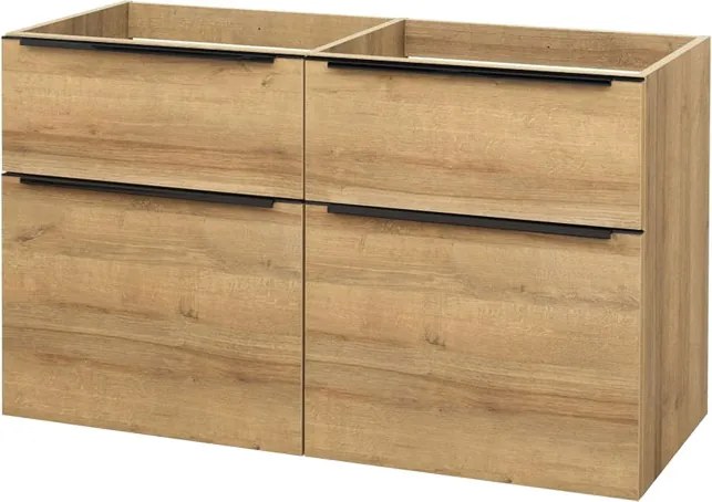 Mereo Mereo, Mailo, koupelnová skříňka 121 cm, bílá, dub, antracit, CN523SB