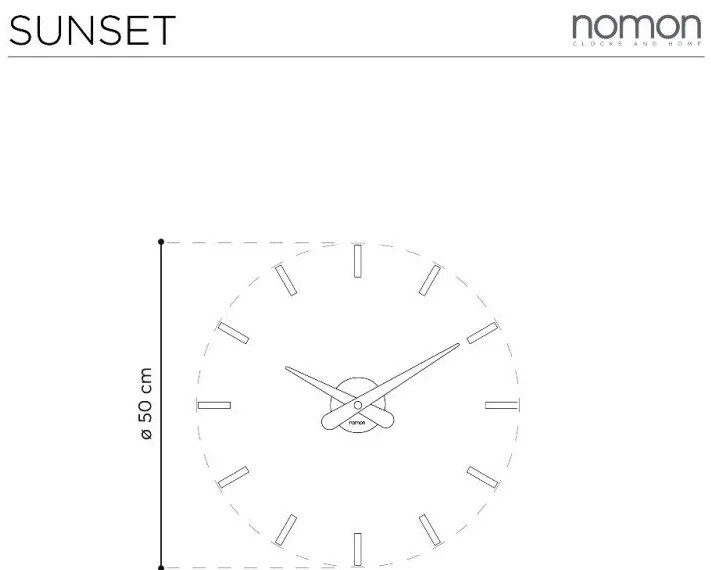 Hodiny Nomon Sunset Graphite 50cm