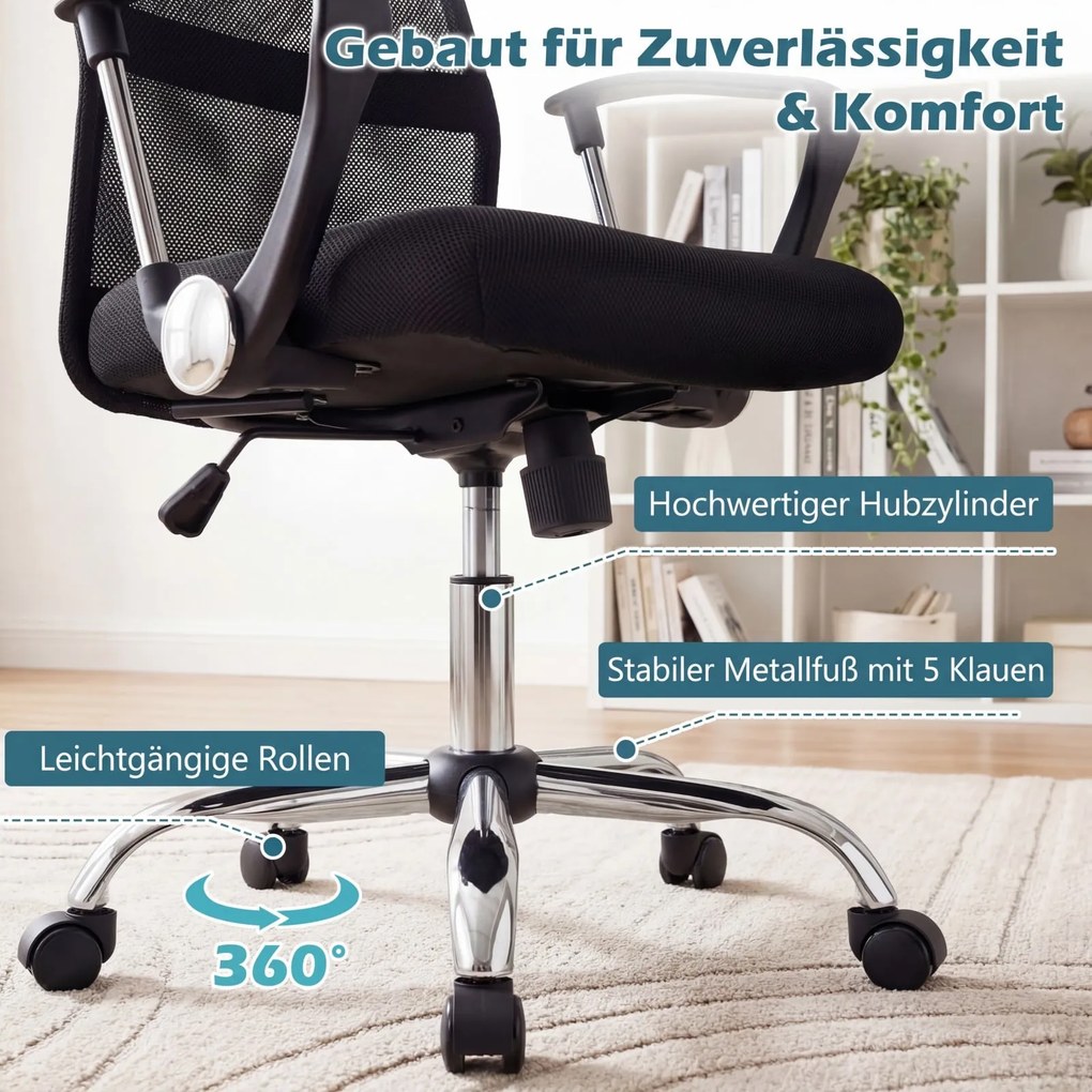 Costway Ergonomická kancelářská židle s funkcí kolébky, výškově nastavitelná