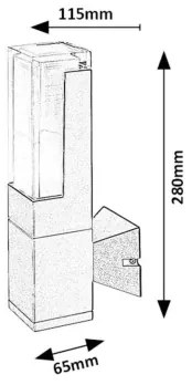 Rabalux 77126 - LED Venkovní nástěnné svítidlo DARVAS LED/7W/230V IP54