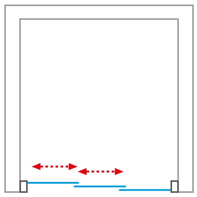 Roth Posuvné sprchové dveře CI D3L / CI D3R - bez vaničky Varianta: šířka: 140 cm, orientace: Pravá (dveře se posouvají z leva do prava) - (CI D3R/1400 - CI D3R 140200 VPE), Barva profilů a typ výplně: profily: brillant, výplň: transparent
