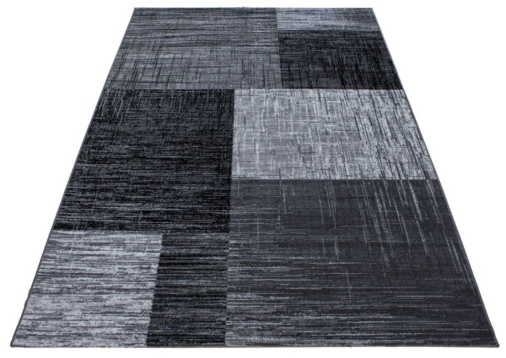 Ayyildiz, Kusový koberec Plus 8001 black, 120x170, šedá, chodba / předsíň