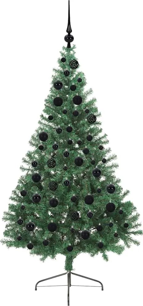 Umělý osvětlený vánoční stromeček Zelená 180 cm PVC 3397012