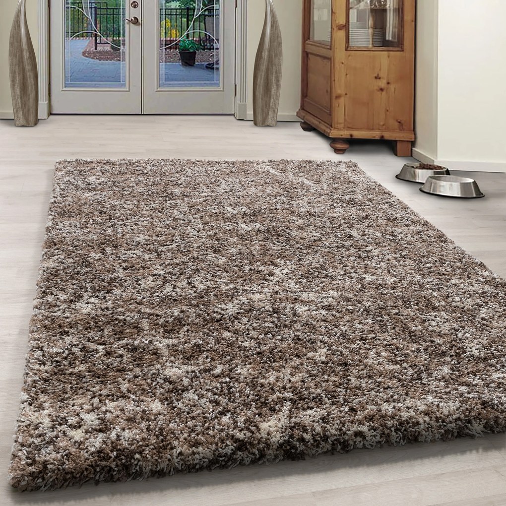 Ayyildiz, Kusový koberec Enjoy 4500 beige, 60x110, hnědá, ložnice