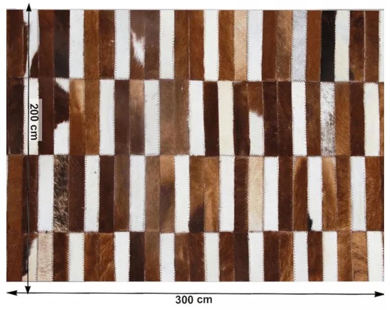 TEMPO Luxusní koberec, pravá kůže, KŮŽE TYP 5 Rozměr: 201x300 cm