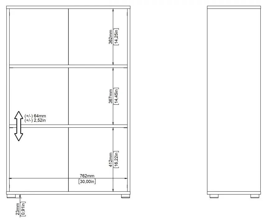 Tvilum Knihovna Sigal 585 jackson hickory