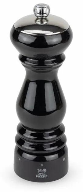 Mlýnek na sůl Peugeot Paris Icon, černý lak, 18 cm