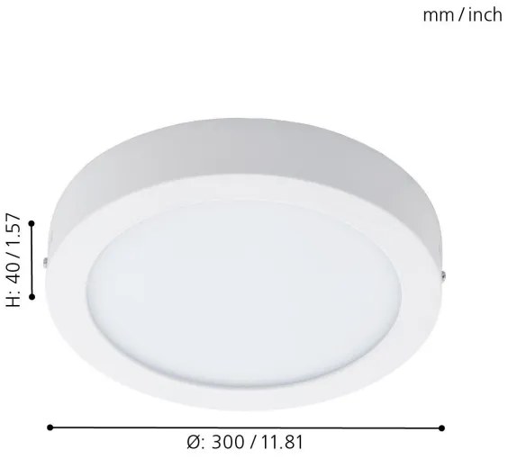 Eglo 96168 - LED Koupelnové stropní svítidlo FUEVA 1 LED/22W/230V IP44