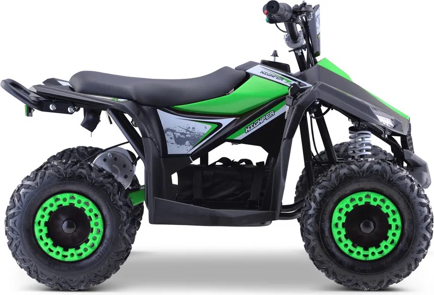 Ramiz Čtyřkolka na baterie E-STAR zelená 35 km/h + motor 1000W + nafukovací kola + nastavení sedadla