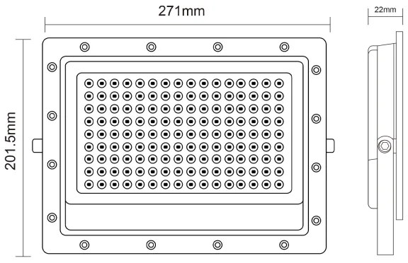 LED Venkovní reflektor LED/150W/230V 5000K IP65 šedá