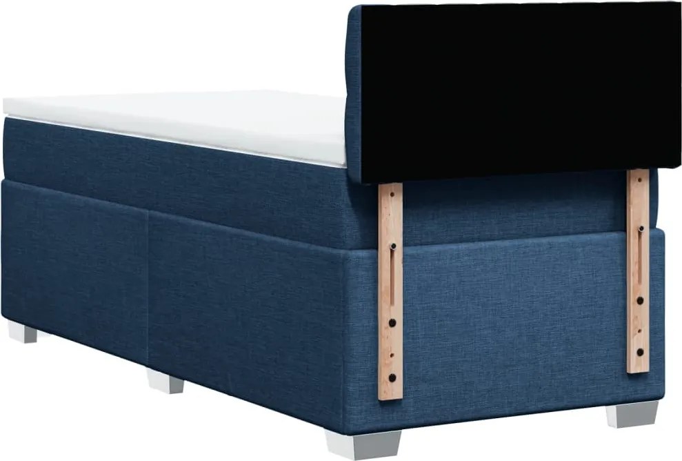 Box spring postel s matrací modrá 80x200 cm textil 3285728