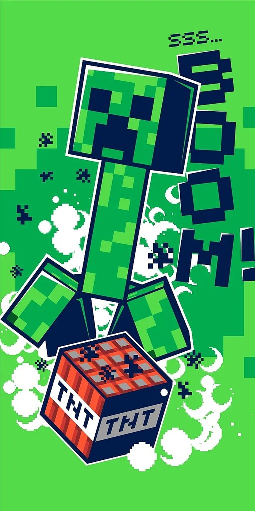 Jerry Fabrics Osuška Minecraft Boom 70x140 cm