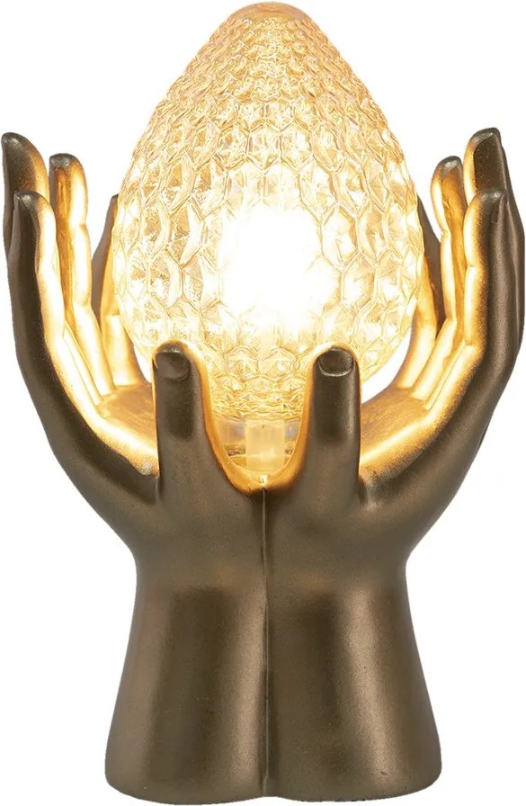 LED designová žárovka béžová - 9 cm / E27/4W