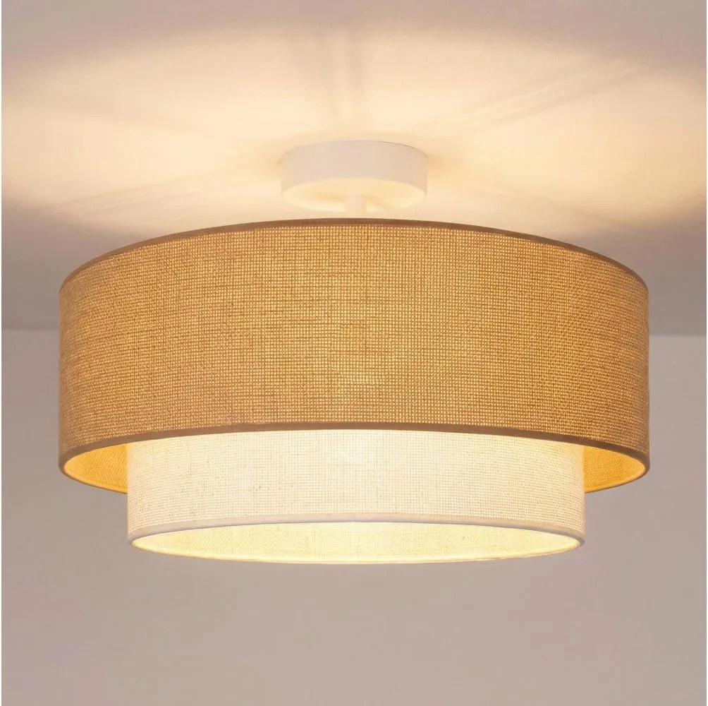 Brilagi - LED Přisazený lustr BOHO ECO 1xE27/10W/230V pr. 40 cm béžová/krémová