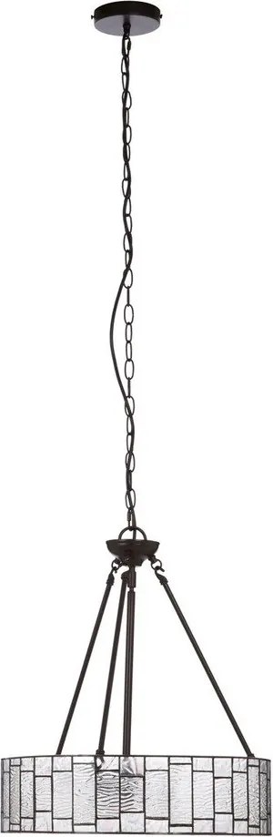 Kovové závěsné svítidlo se skleněným stínidlem ø 46 cm Waldorf – Premier Housewares