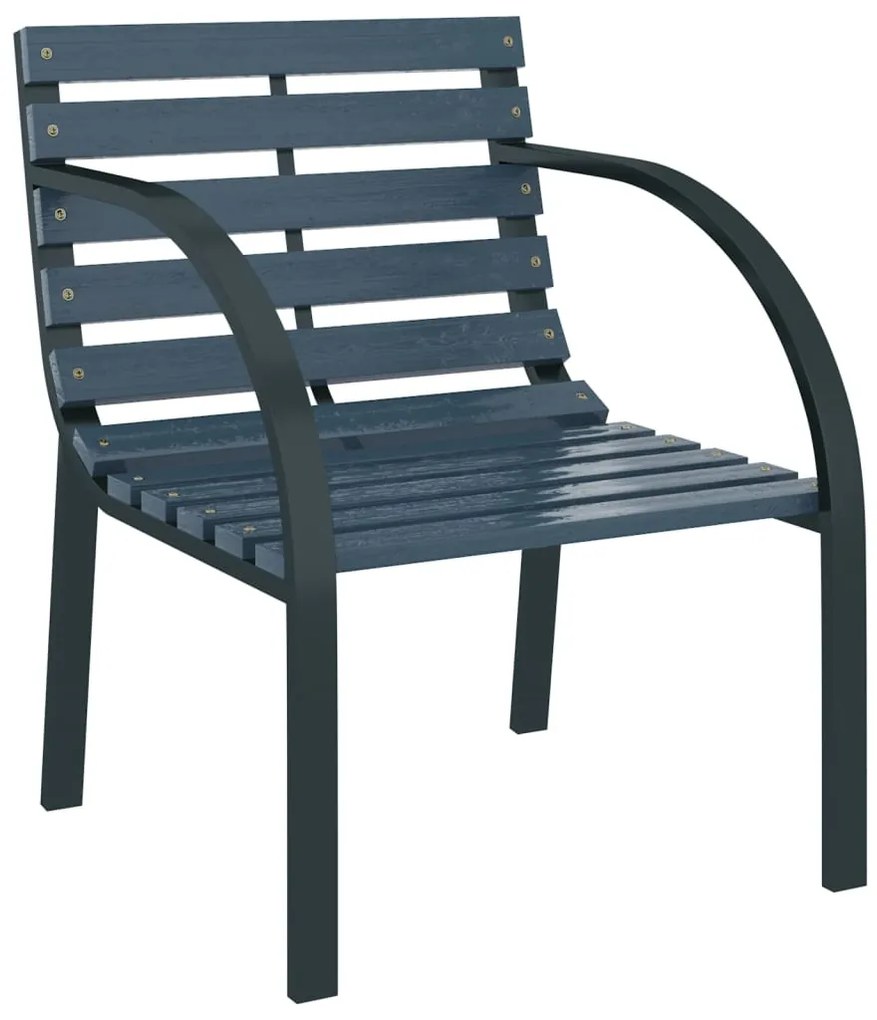 Zahradní židle 2 ks šedé dřevo - Default Title