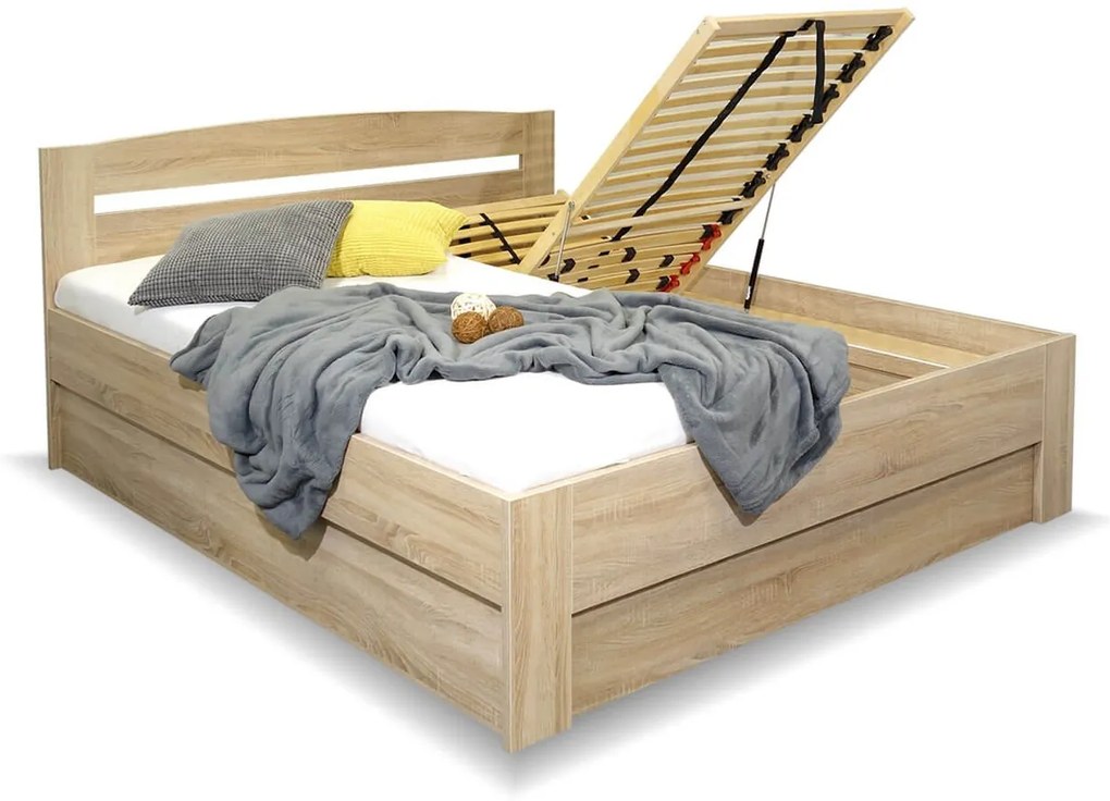 Rozšířená postel s úložným prostorem Maria 200x200