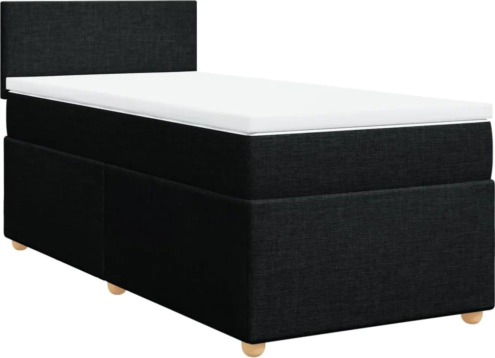 Box spring postel s matrací černá 80 x 200 cm textil 3286502