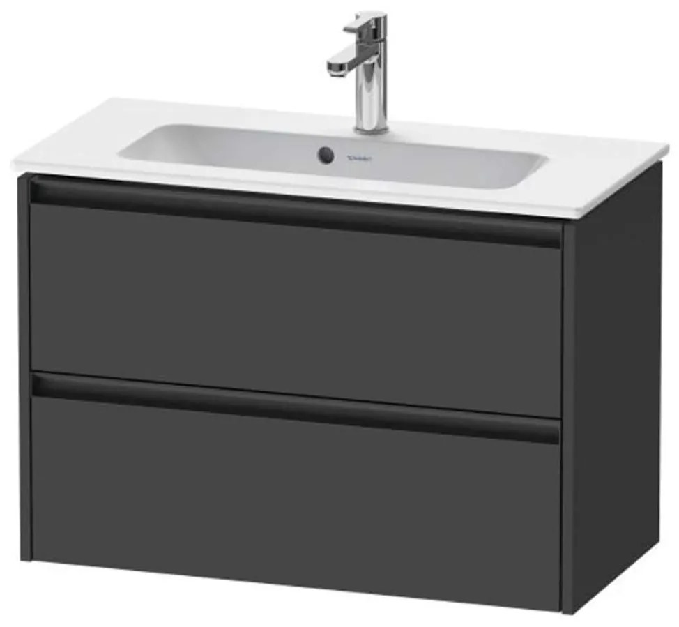 Duravit Ketho.2 - Umyvadlová skříňka 55x81x39 cm, 2 zásuvky, grafit mat K25256049490000