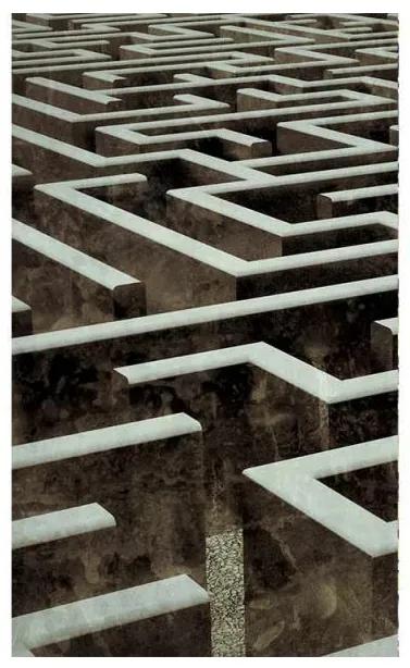 Vliesové fototapety na zeď 3D labyrint | MS-2-0279 | 150x250 cm