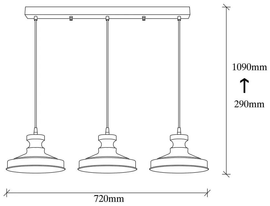 Černé závěsné svítidlo s kovovým stínidlem Berceste – Opviq lights