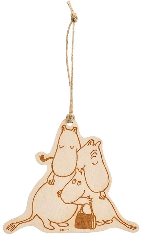 Dřevěná dekorace Moomin / 80. výročí