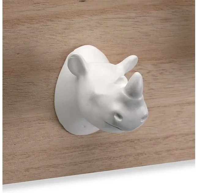 Nástěnný dřevěný věšák s 5 háčky Versa Animals