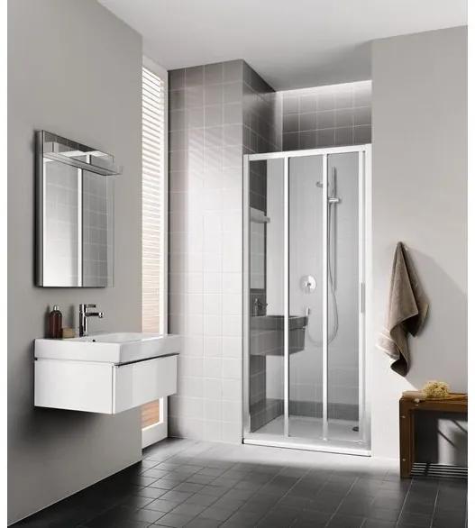 Kermi Cada XS Sprchové dveře 120 cm, 3-dílné, levé, stříbrná CKG3L12020VPK