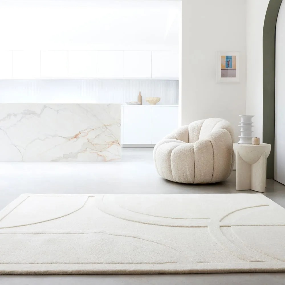 Bílý vlněný koberec 200x290 cm Olsen – Asiatic Carpets