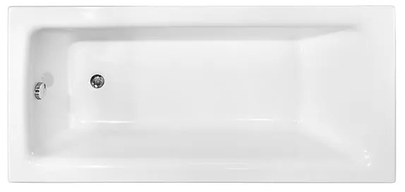 Besco Akrylátová obdélníková vana Talia Slim 150x70 (160x75, 170x75) Barva: Bílá, Rozměry (cm): 160x75