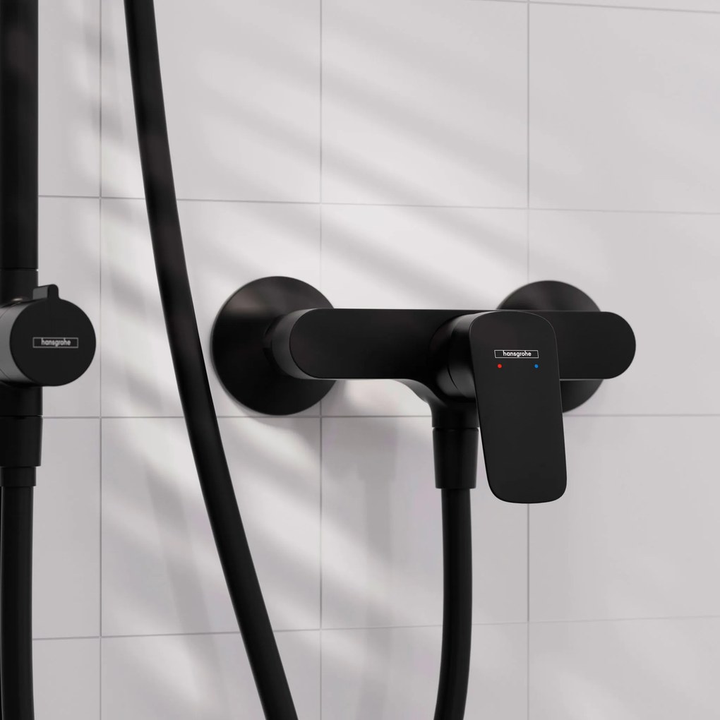 Hansgrohe Logis, sprchová baterie nástěnná, černá matná, HAN-71600670