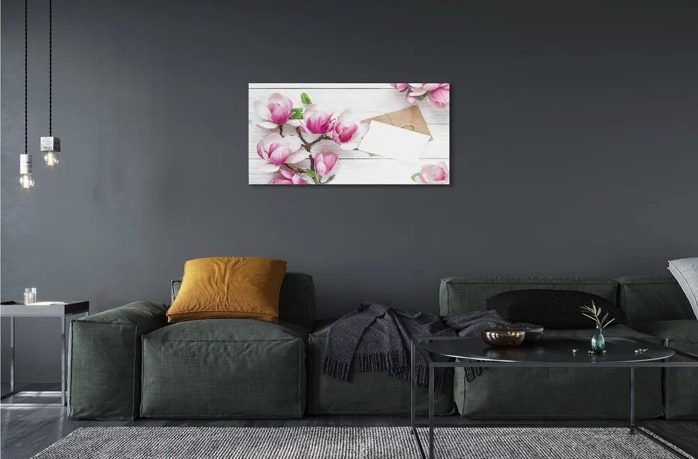 Obraz na skle Magnolia desky 140x70 cm