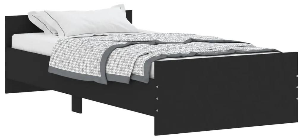Rám postele černý 90 x 200 cm kompozitní dřevo