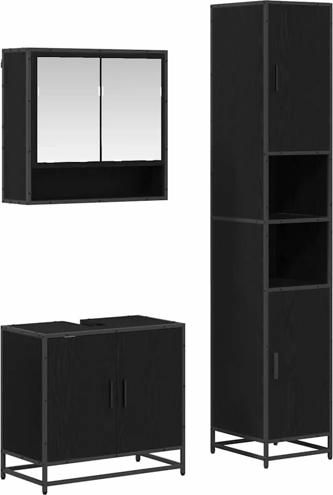 Sada koupelnového nábytku 3 ks Artisanový dub 90 x 33 x 60 cm 3402540