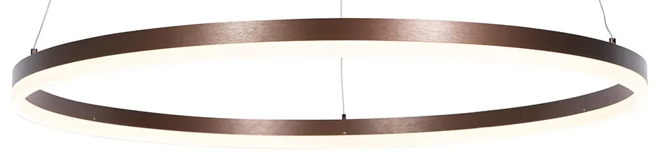 Závěsné svítidlo tmavě bronzové 80 cm vč. LED 3-stupňové stmívatelné - Anello