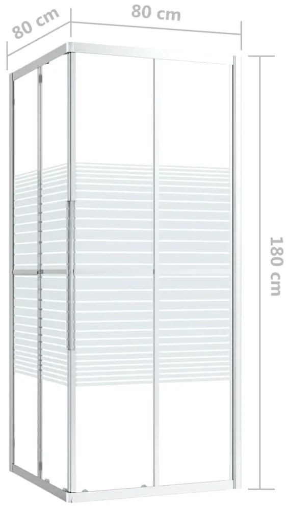 vidaXL Marketos Sprchová kabina ESG 80 x 80 x 180 cm