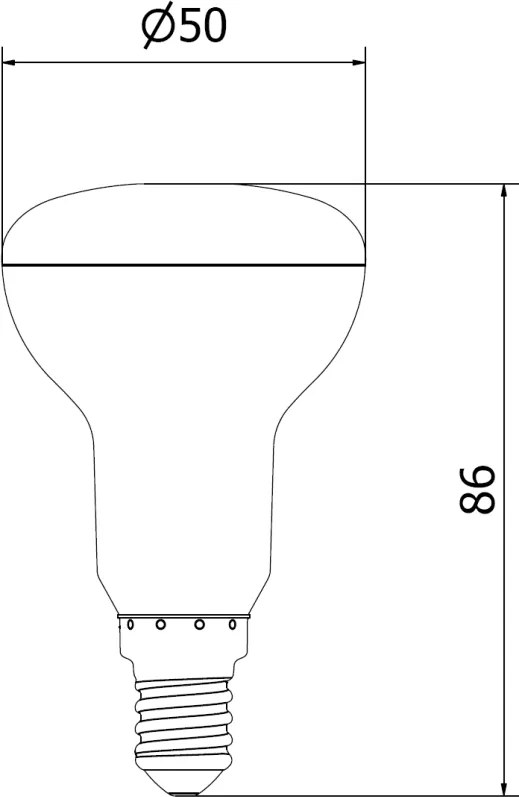 Mexen Nova, LED žárovka E14, R50, 4,5W, Studená - 6500K, 470 lm - L103-E14-0565-01