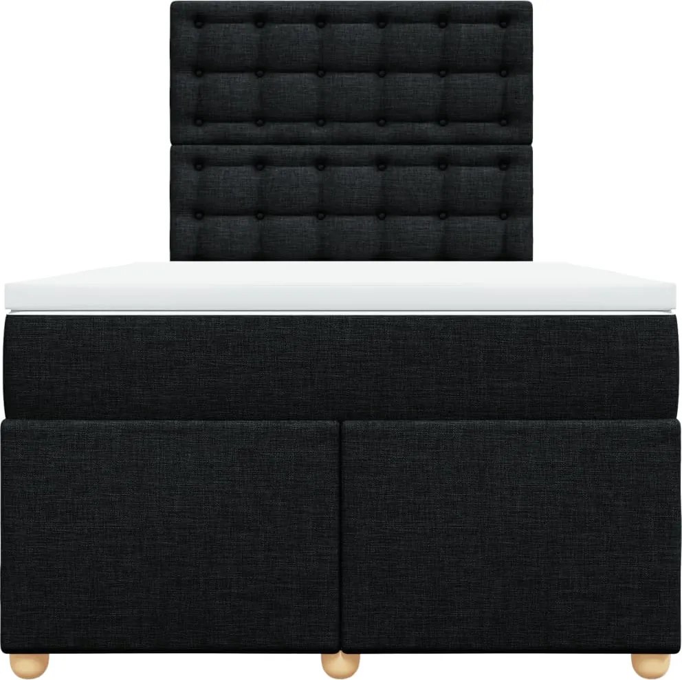 Box spring postel s matrací černá 120x190 cm textil 3291235