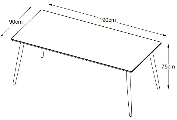 Designový jídelní stůl Tallys 190 cm přírodní dub
