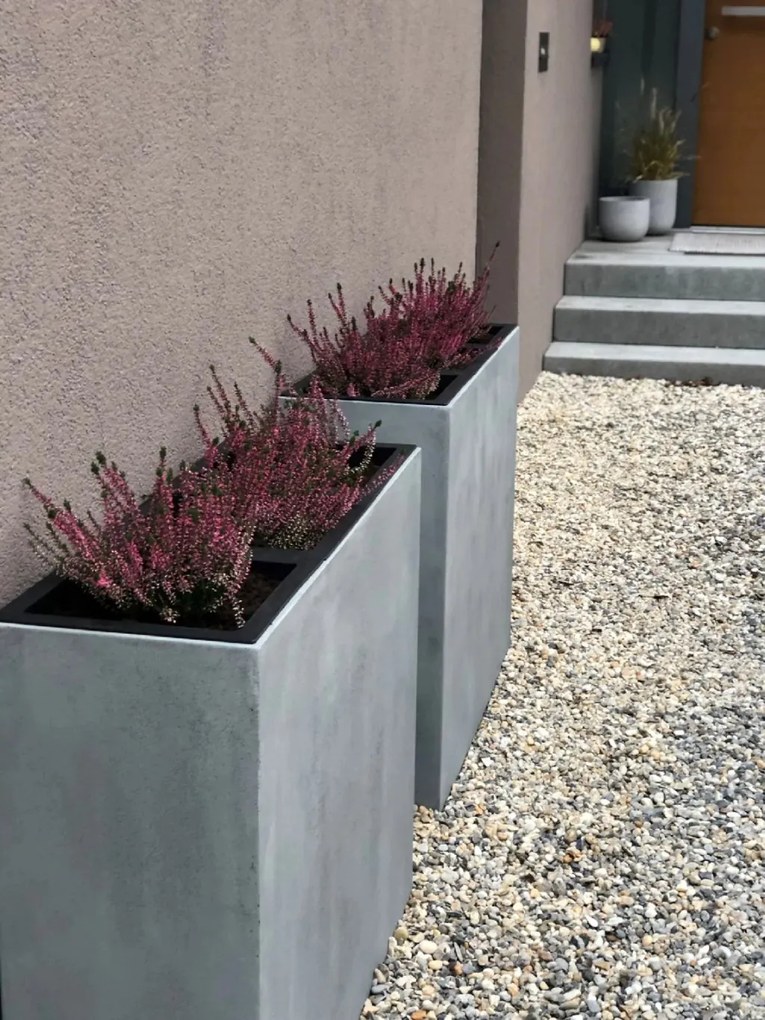 Květináč ELEMENTO, sklolaminát, šířka 88 cm, beton design