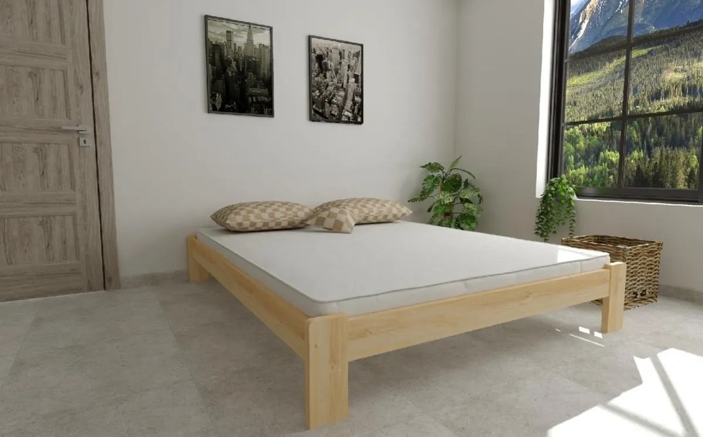 ComfortMatrace Postel z masivu borovice AURORA+rošt ZDARMA 120x200 cm Barva: přírodní barva